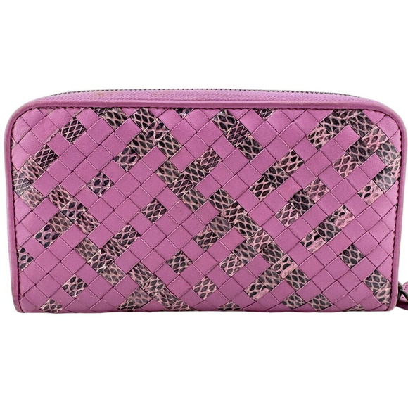 Bottega Veneta | Bags | Bottega Veneta Round Zip Wallet Intrecciato ...